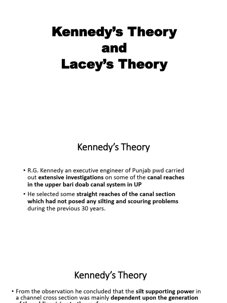 Lacey's Theory and Kennedy's Theoryy | PDF | Slope | Area