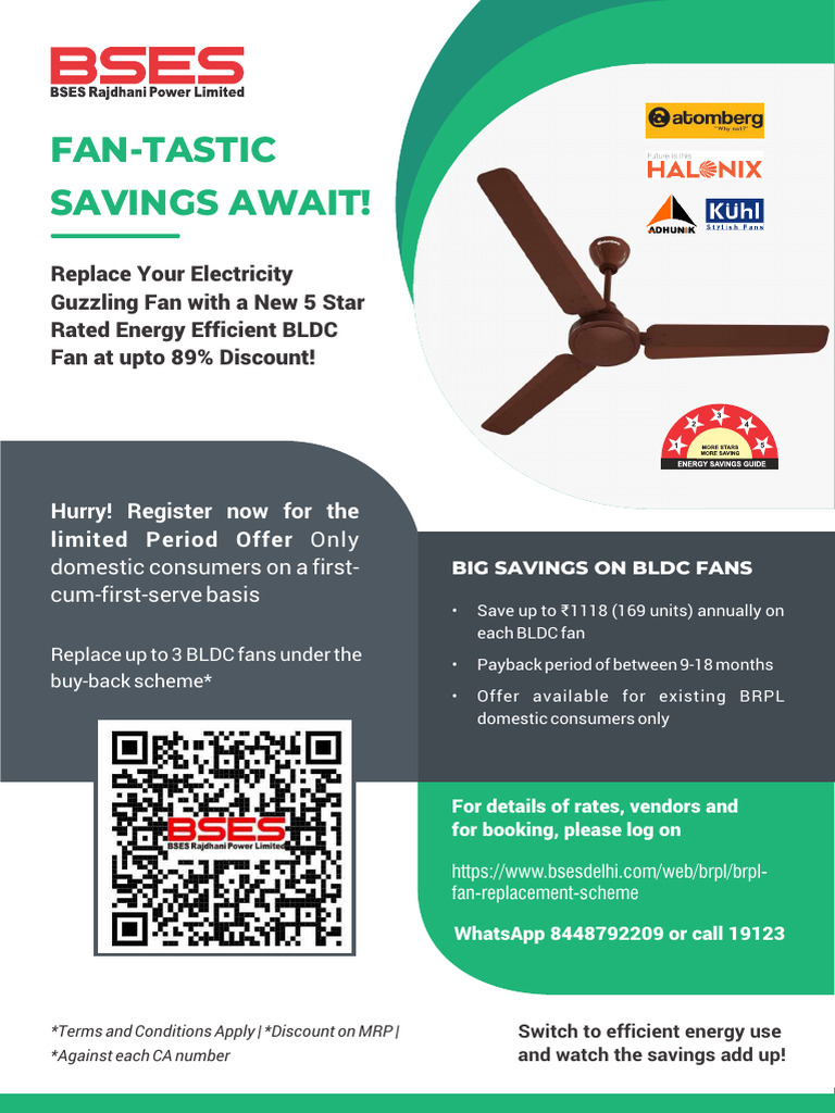 BRPL Fan Replacement Scheme Price List | PDF | Economies