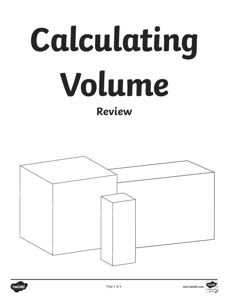 Calculating Volume Review Booklet | PDF | Volume | Length