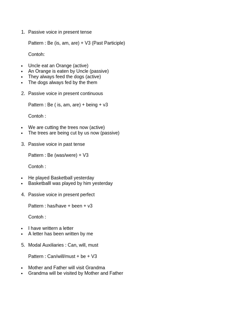 Passive Voice in Present Tense | PDF