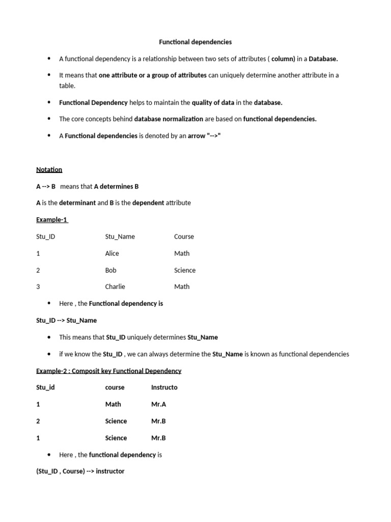 U3T3 Functional Dependencies | PDF | Information Retrieval | Data Management