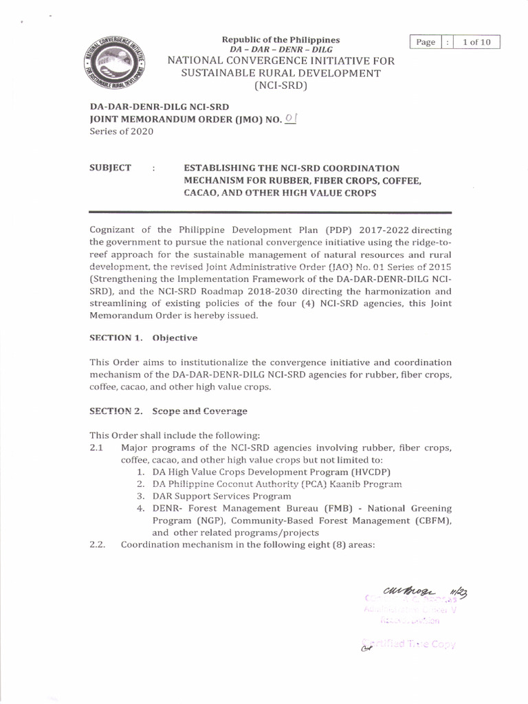 DA DAR DENR DILG Joint Memorandum Order No 01 | PDF
