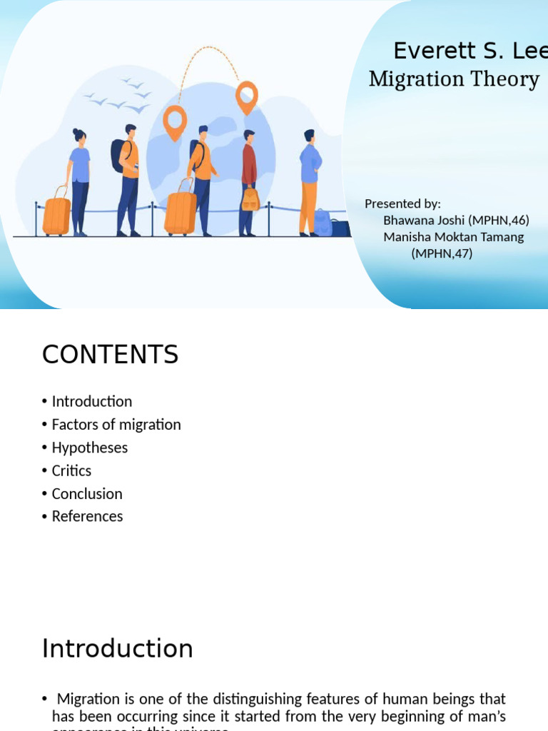 Lee's 1966 Migration Theory Explained | PDF | Human Migration | Immigration