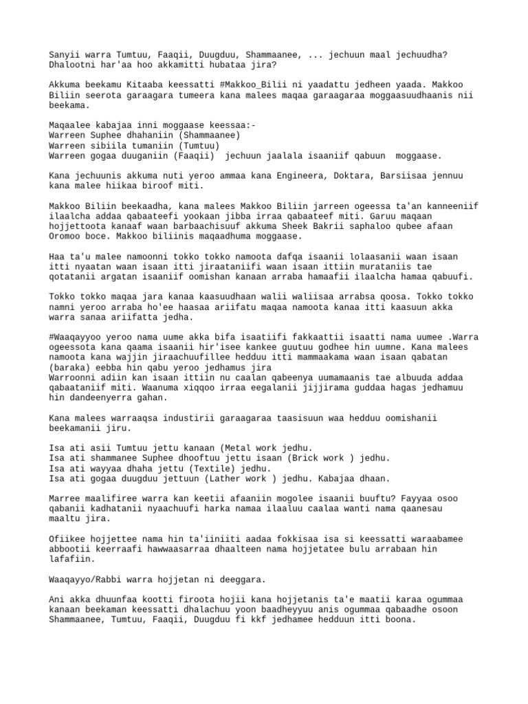 Sanyii Warra Tu | PDF