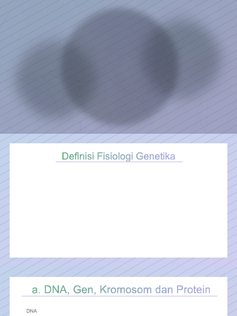 Fisiologi Genetika | PDF