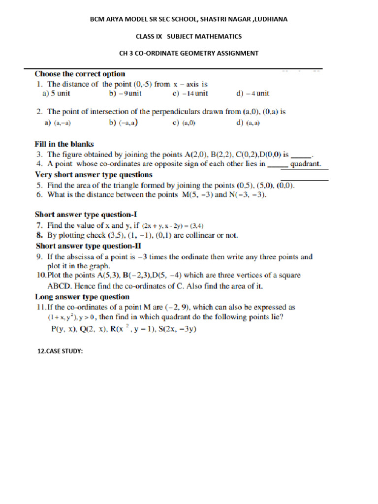 CH 3 ASSIGNMENT Class 9th | PDF