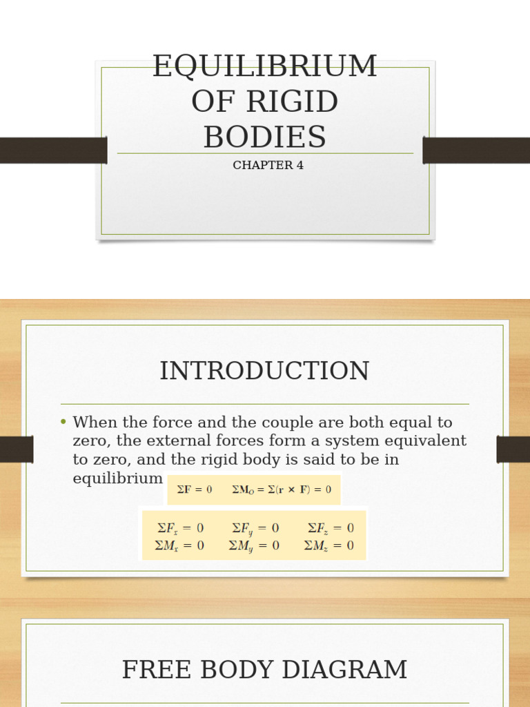 Lesson 3 Equilibrium of Rigid Bodies | PDF | Force | Truss