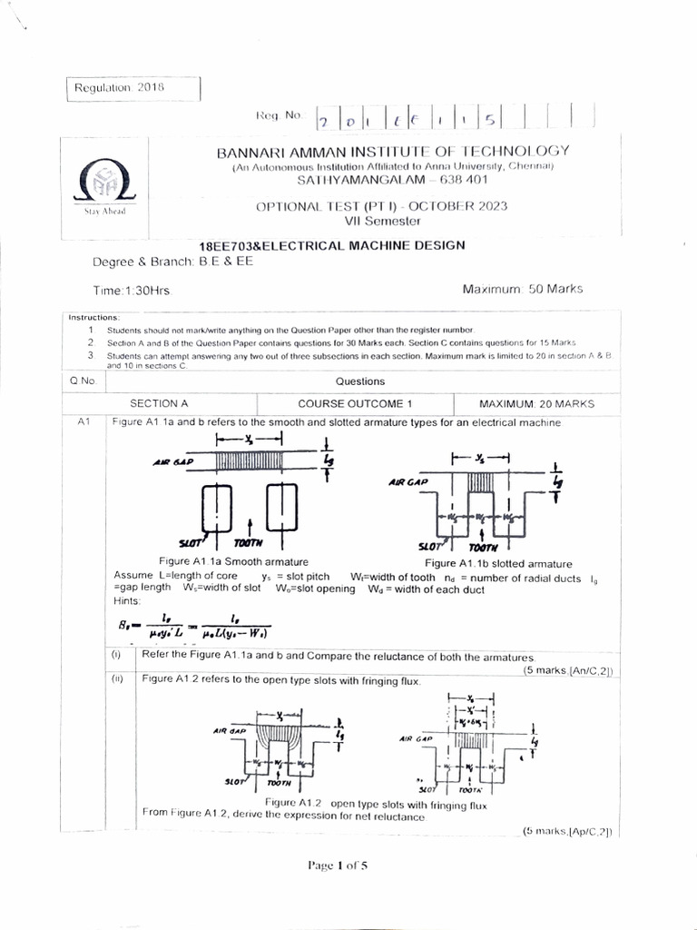 Optional PT 1 - Electrical Machine Design | PDF | Electric Generator ...