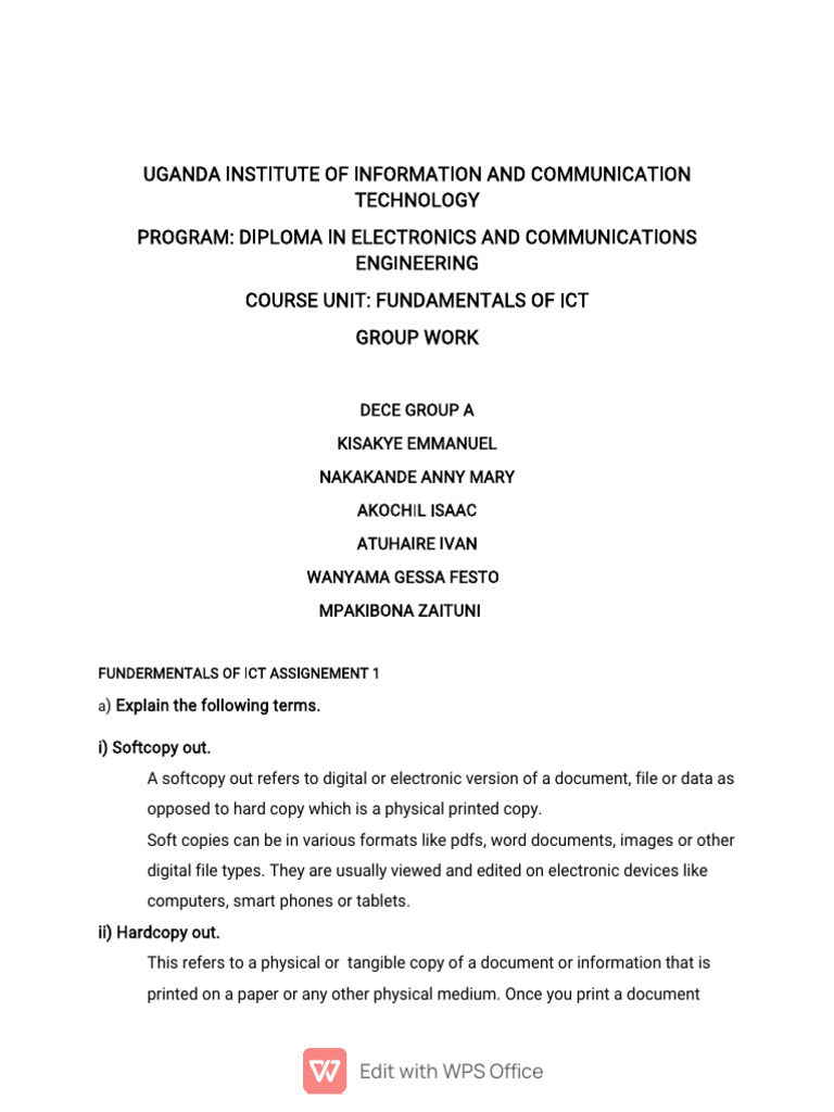 ICT Fundamentals: Output Devices Explained | PDF | Printer (Computing ...