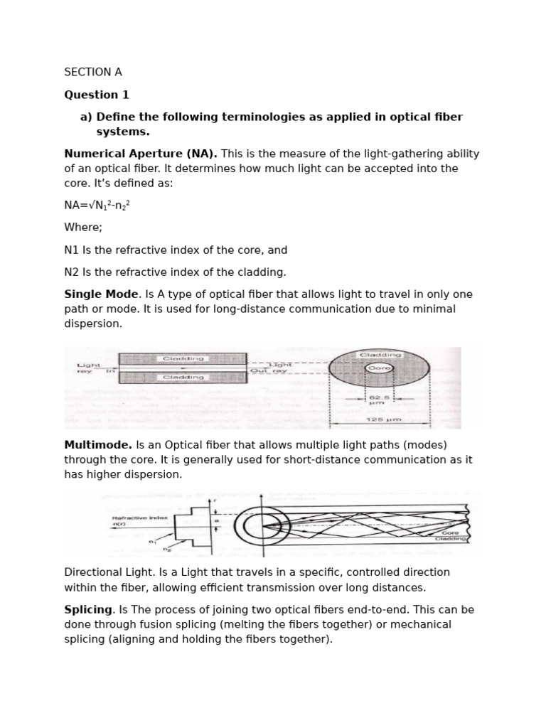 Optical Fiber Assignment | PDF | Optical Fiber | Fiber Optic Communication
