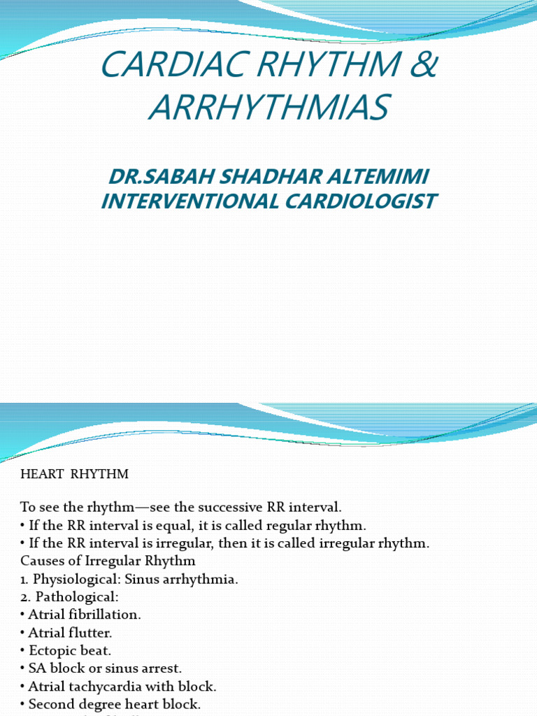 Understanding Cardiac Rhythm Disorders | PDF | Heart Rate | Heart