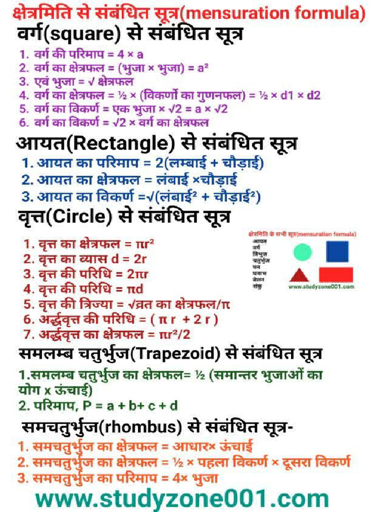 Math Basic Formula | PDF