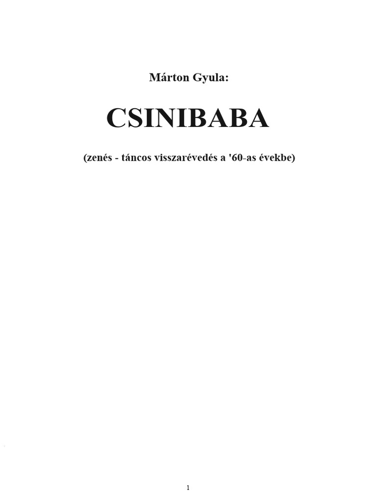 Márton Gyula - Csinibaba | PDF