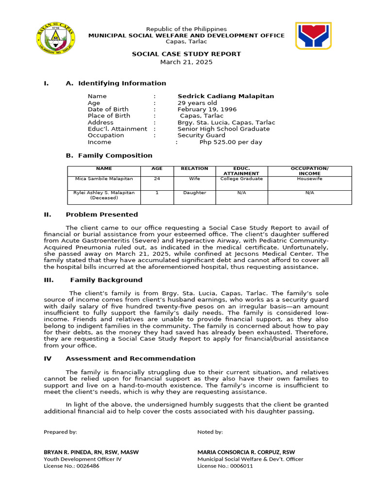 Social Case Study - Burial 3 | PDF | Economies