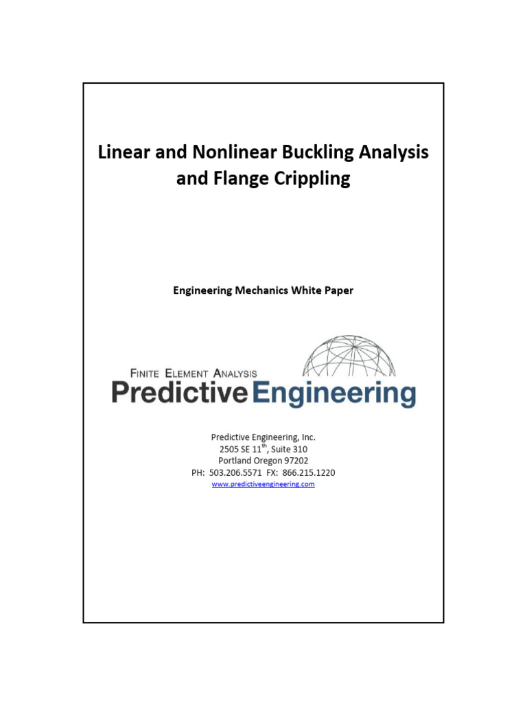 Predictive Engineering Femap NX Nastran and Ls-Dyna Buckling White Paper | PDF | Buckling ...