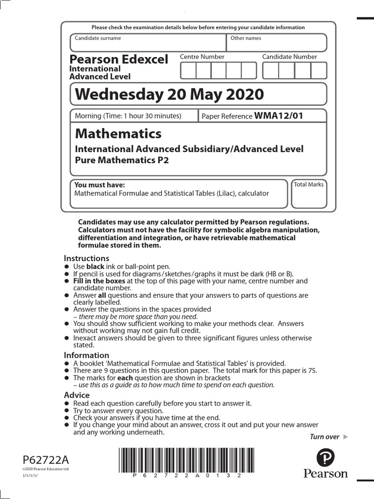 Edexcel P2 合集 | PDF | Equations | Mathematics