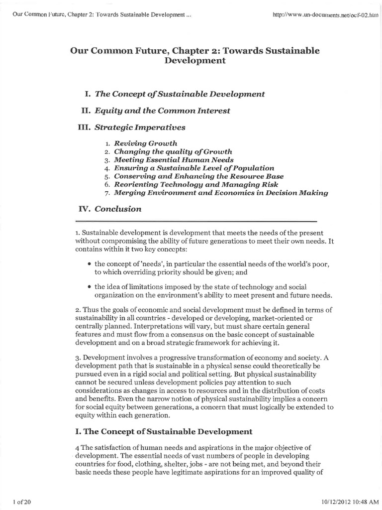 Our Common Future | PDF