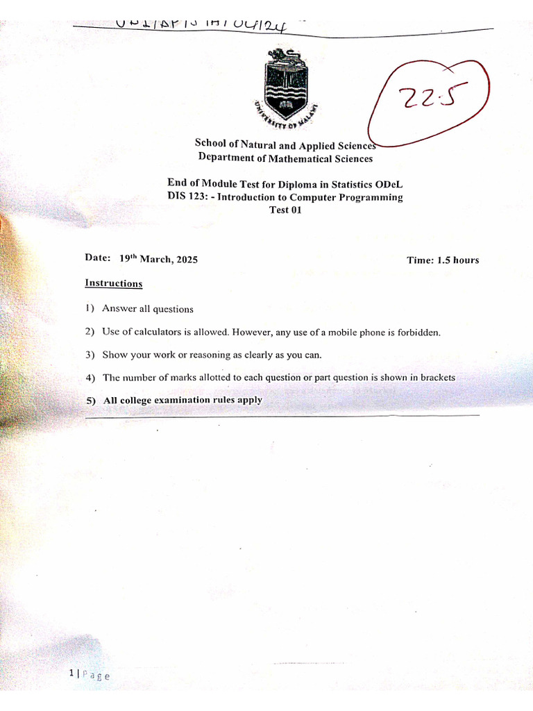 Computer Programming Python | PDF