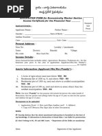 Income Certificate Application Form | PDF