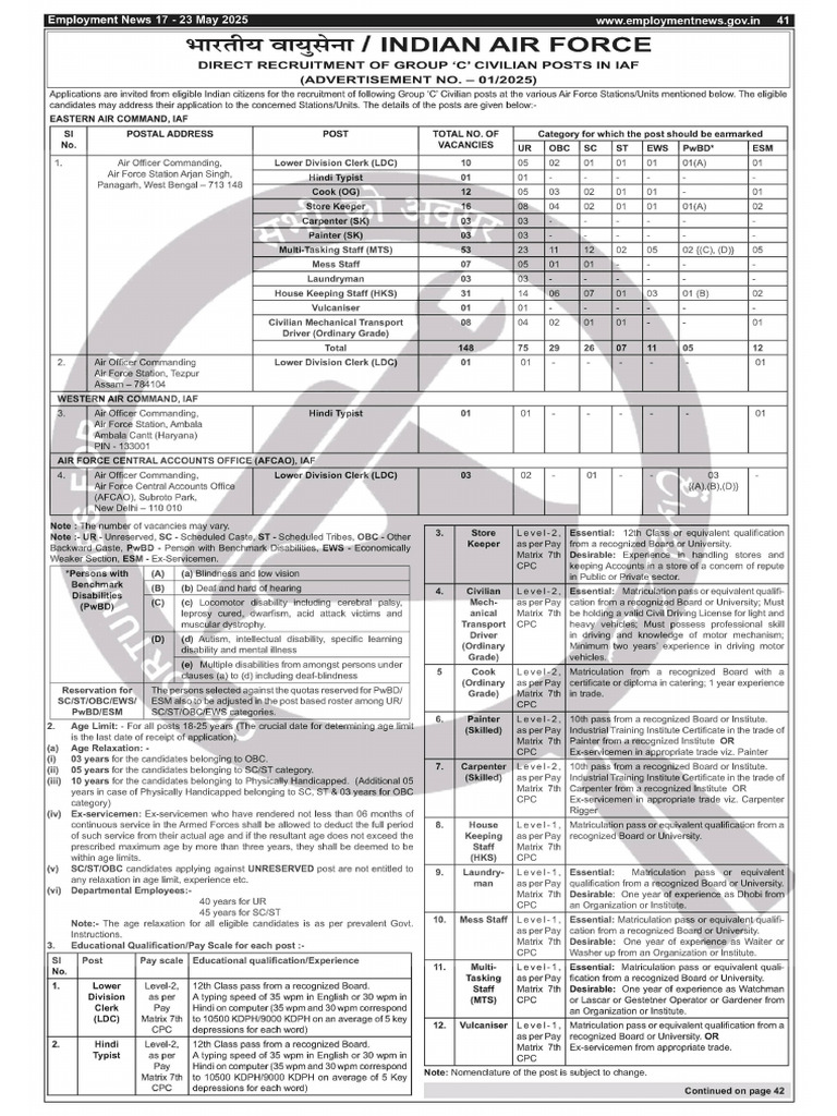 IAF Group C Notification 2025 | PDF