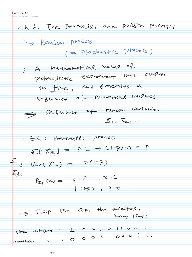 Lecture 13 (Random_Processes) | PDF