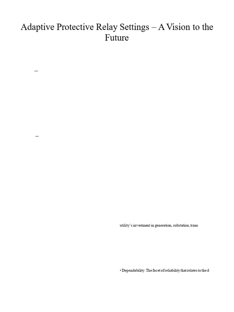 Adaptive Relay Settings for Power Systems | PDF | Relay | Conceptual Model