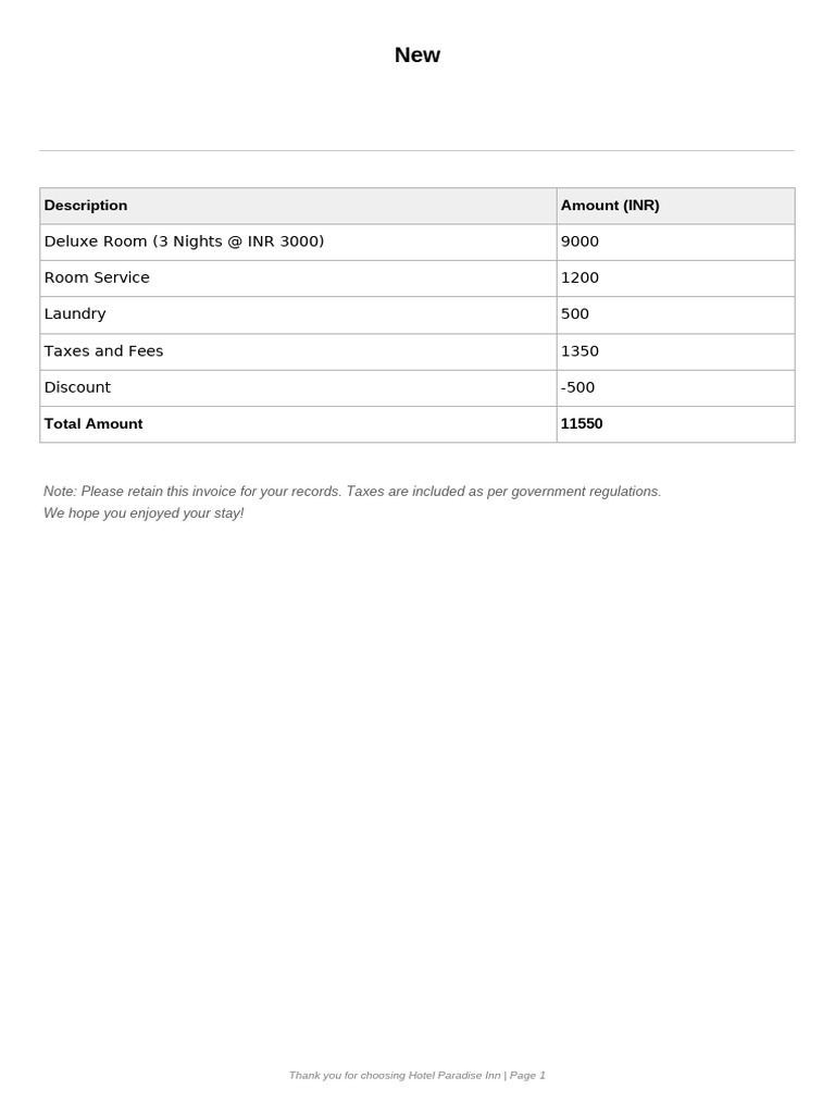 Description Amount (INR) | PDF
