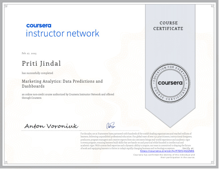 Coursera P7DFCJHZ2NR6 | PDF