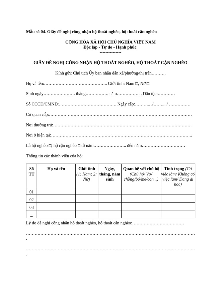 Mau So 04 - QD 24 | PDF