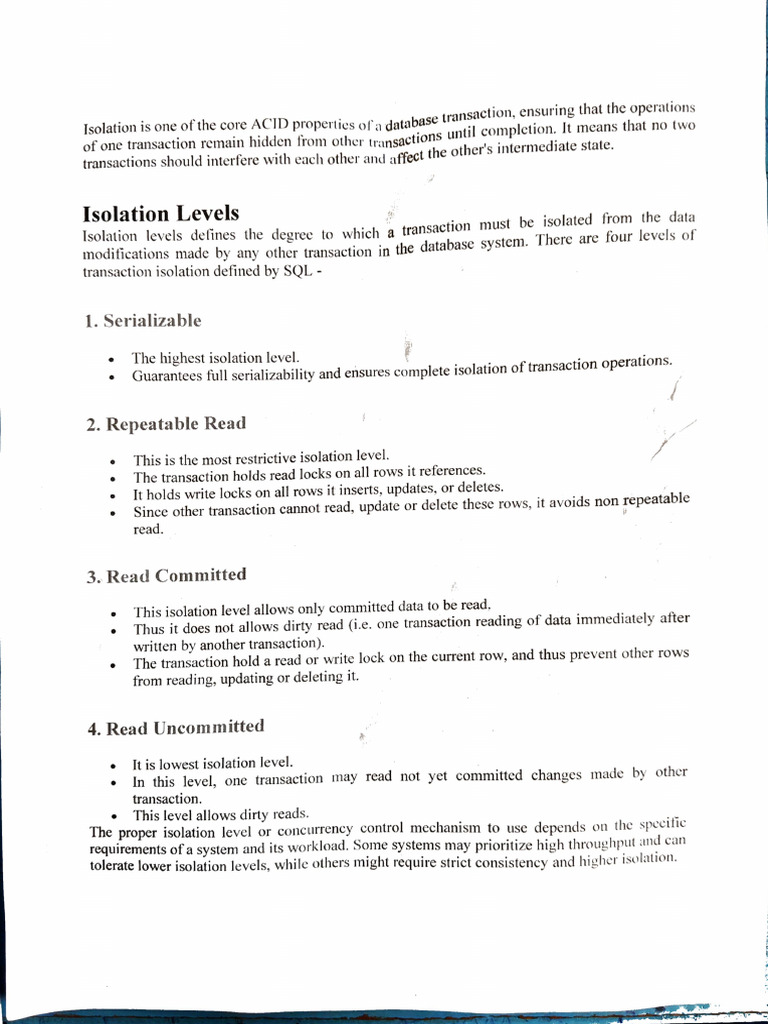 Implementation of Isolation | PDF | Database Transaction | Synchronization