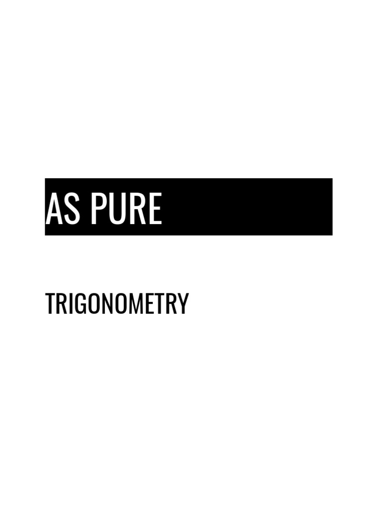 Chapter 9 & 10 - Trigonometry | PDF | Trigonometry | Elementary Mathematics