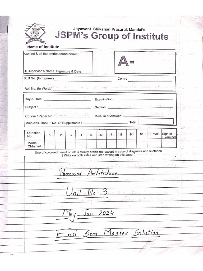 PA Unit 3 End Sem Master Solution | PDF