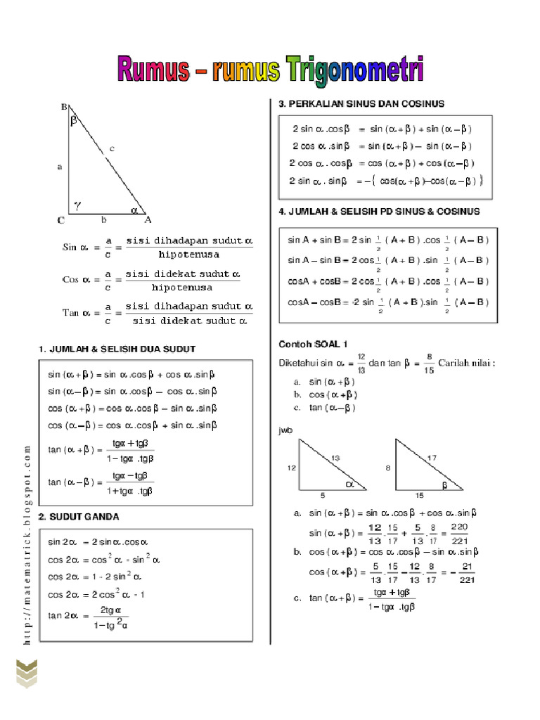 Rumus-Rumus Trigonometri | PDF