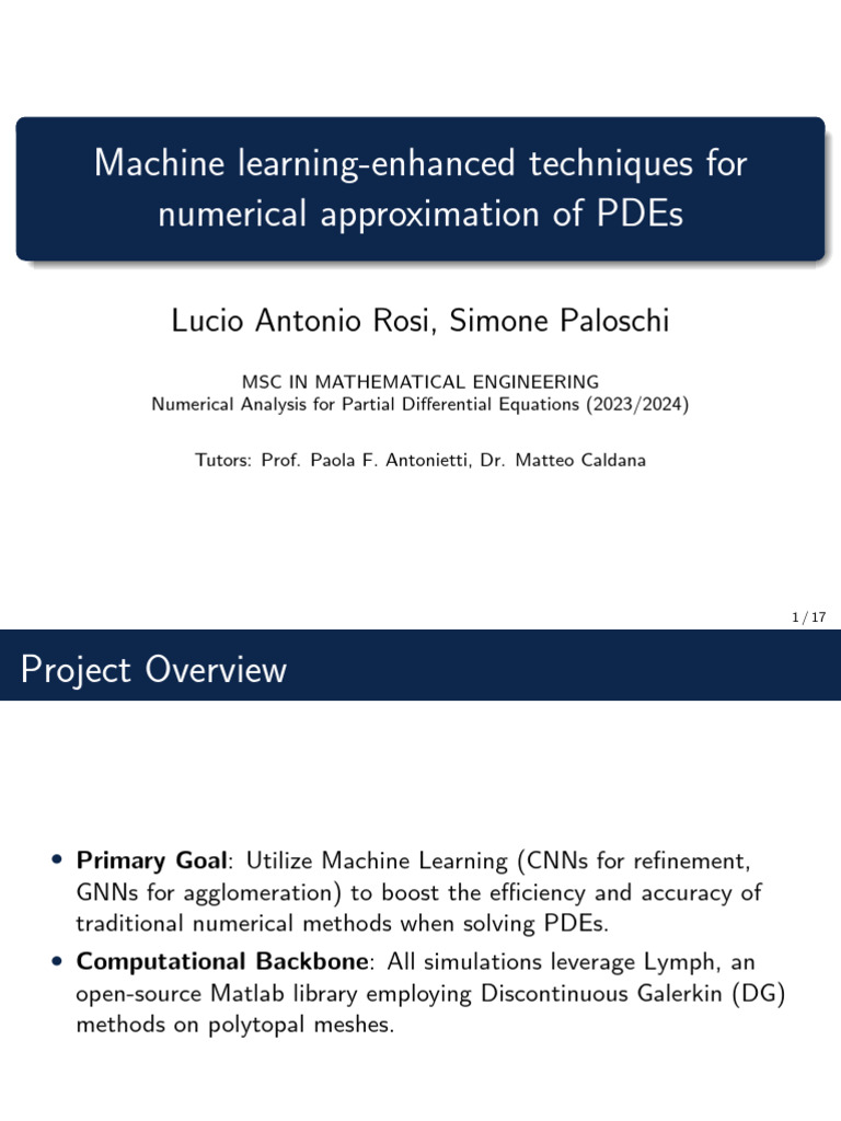 MachineLearning Techniques For PDEs | PDF | Numerical Analysis ...