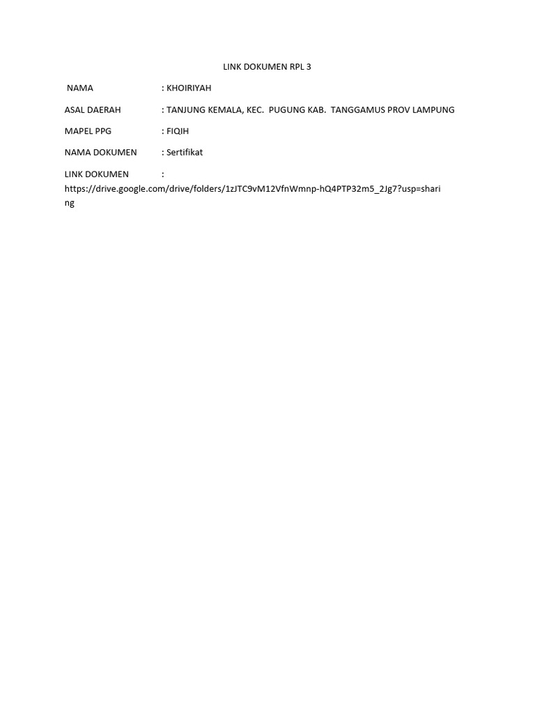 Link Dokumen RPL 3 | PDF