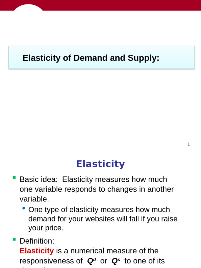 Understanding Demand and Supply Elasticity | PDF | Elasticity ...