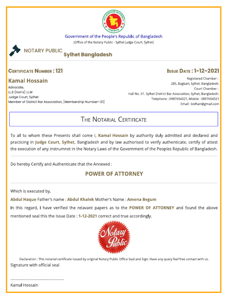 sample-of-notarial-certificate | PDF
