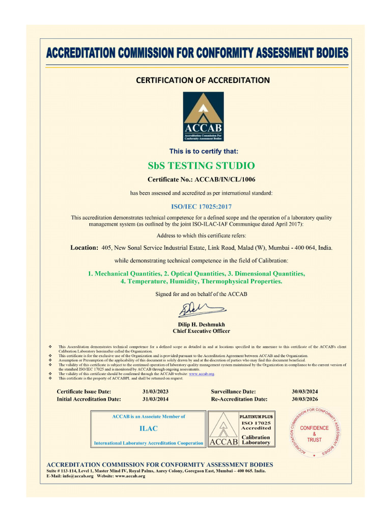 Equipment List (Calibration) With Certificate - Updated | PDF ...