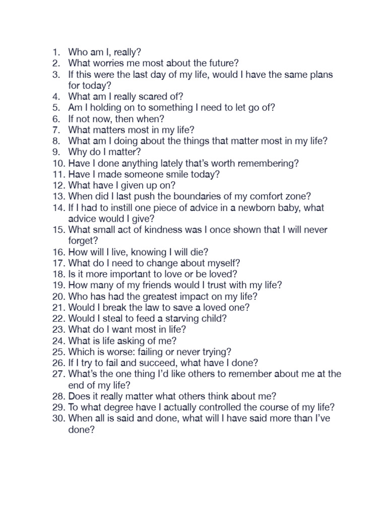 Introspection Questions | PDF