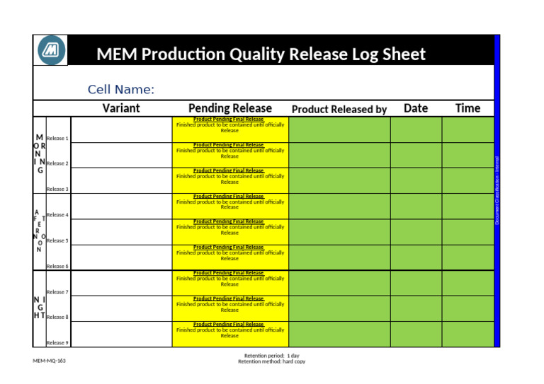 MEE Production Release Line | PDF