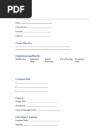 BTech Student Resume Template | PDF