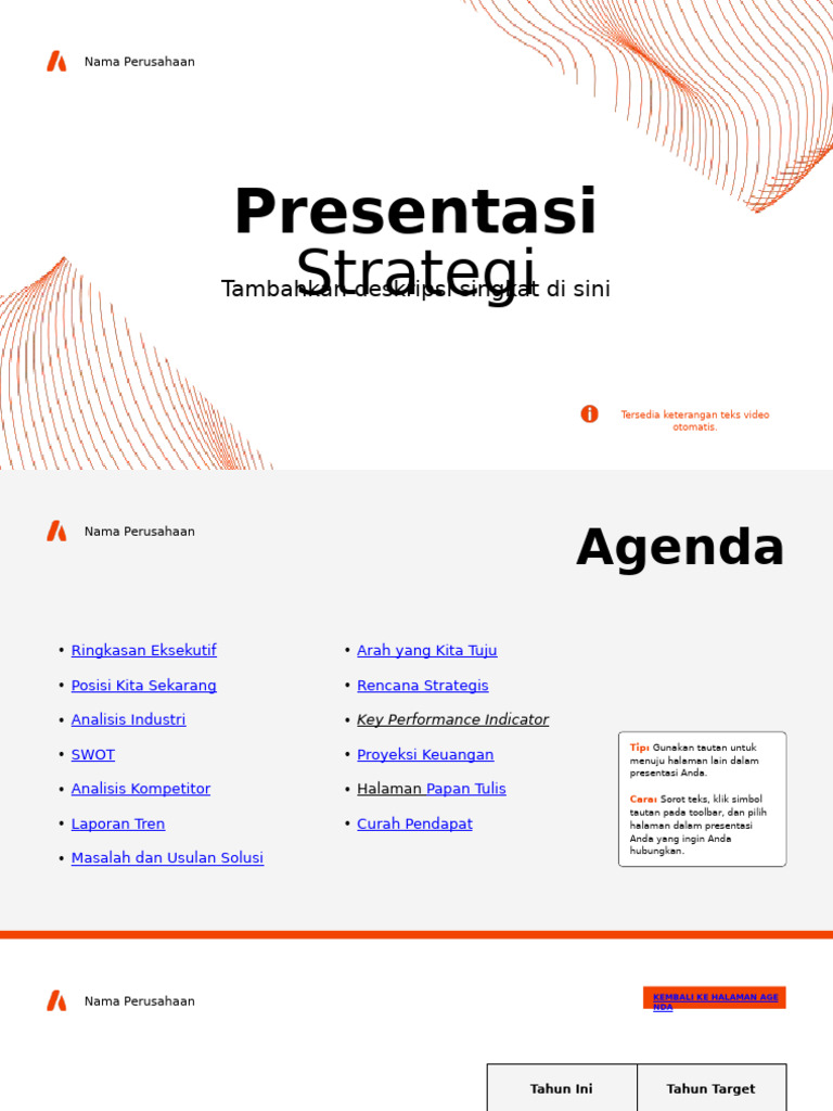 Presentasi Bisnis Oranye Putih Abstrak Modular Presentasi Strategi | PDF