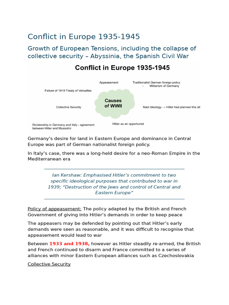 Conflict in Europe 1935 by D.E | PDF | Nazi Germany | Neville Chamberlain