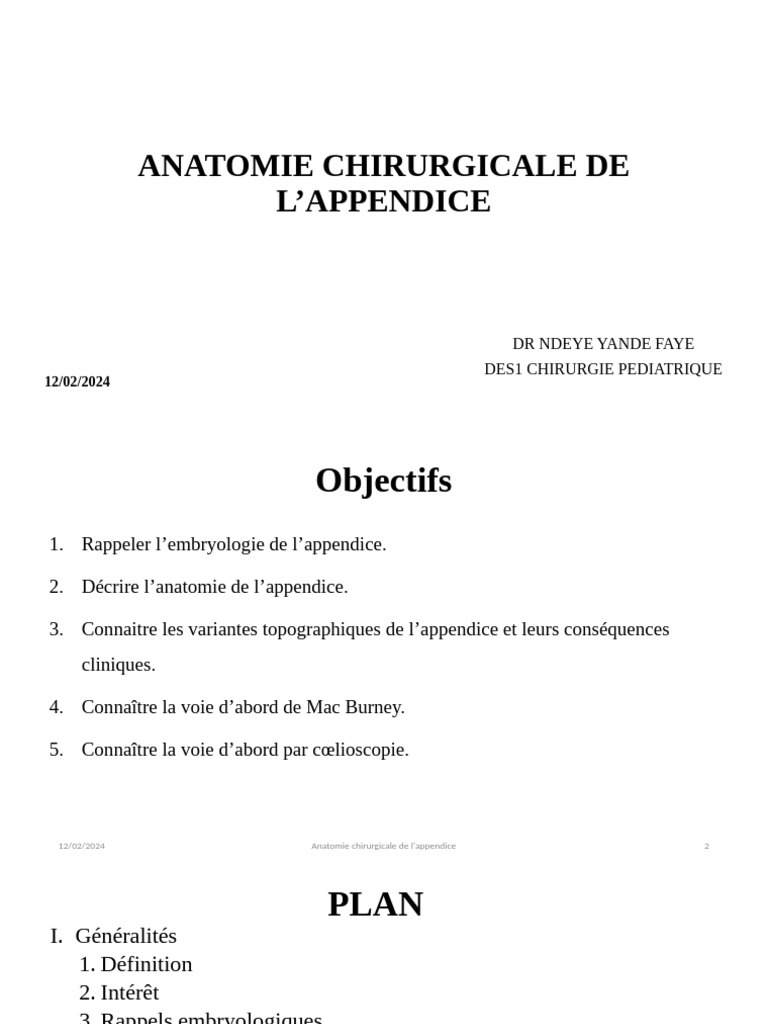 Anatomie Chirurgicale de L'appendice | PDF | Péritoine | Gastroentérologie
