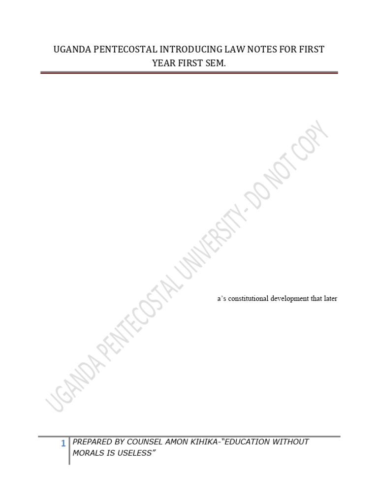 Laws Applicable in Uganda-Revised | PDF | Precedent | Equity (Law)