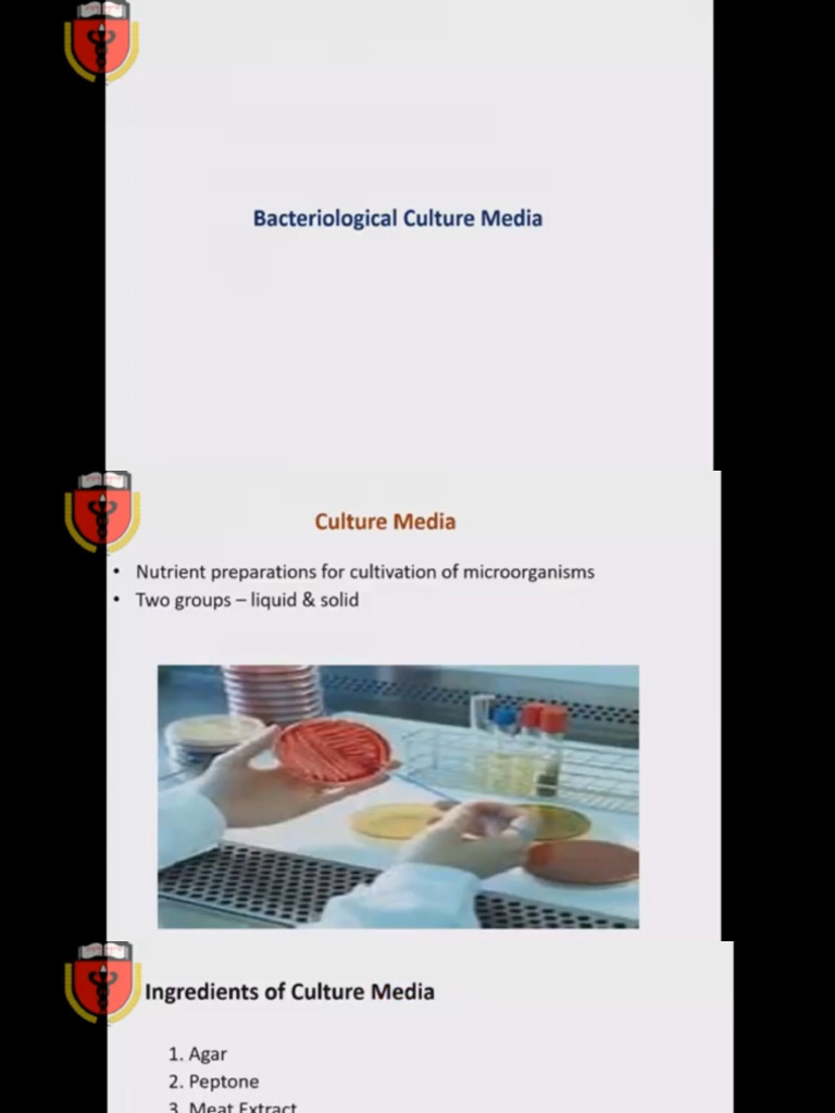 Bacteriological Culture Media | PDF
