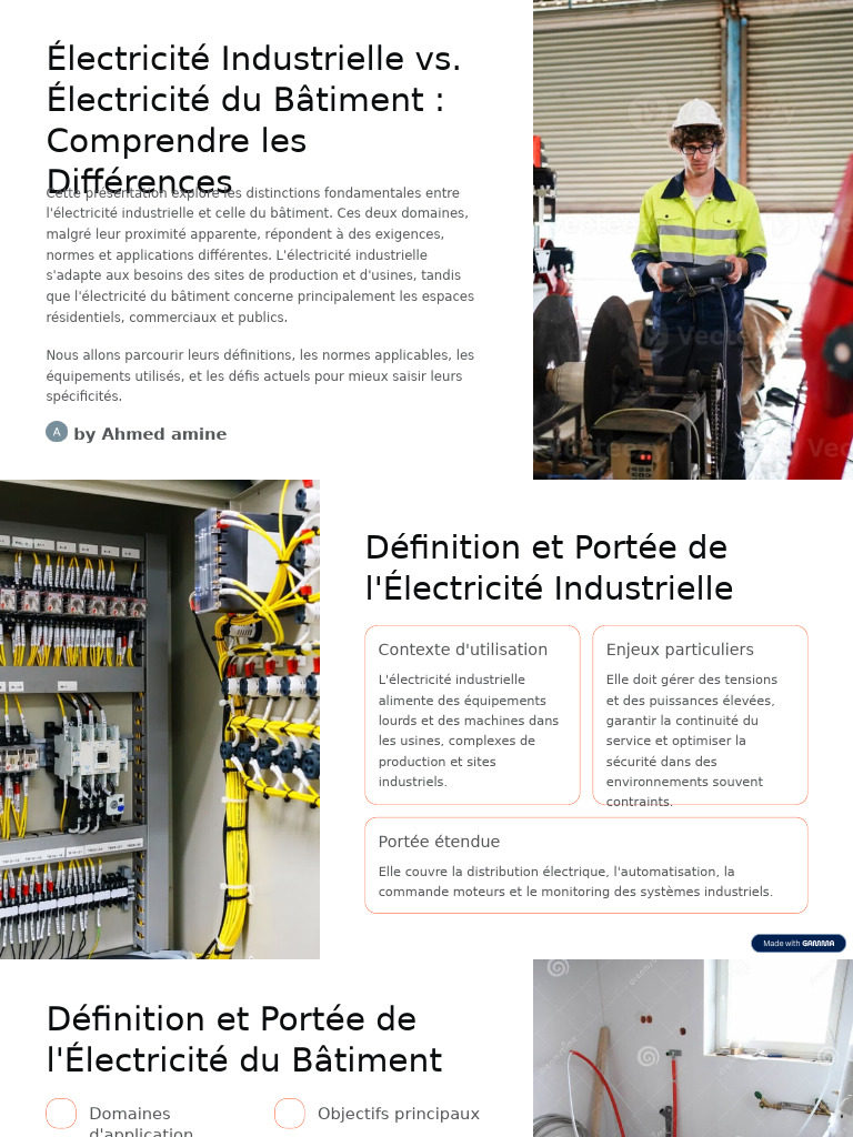 Electricite Industrielle Vs Electricite Du Batiment Comprendre Les Differences | PDF