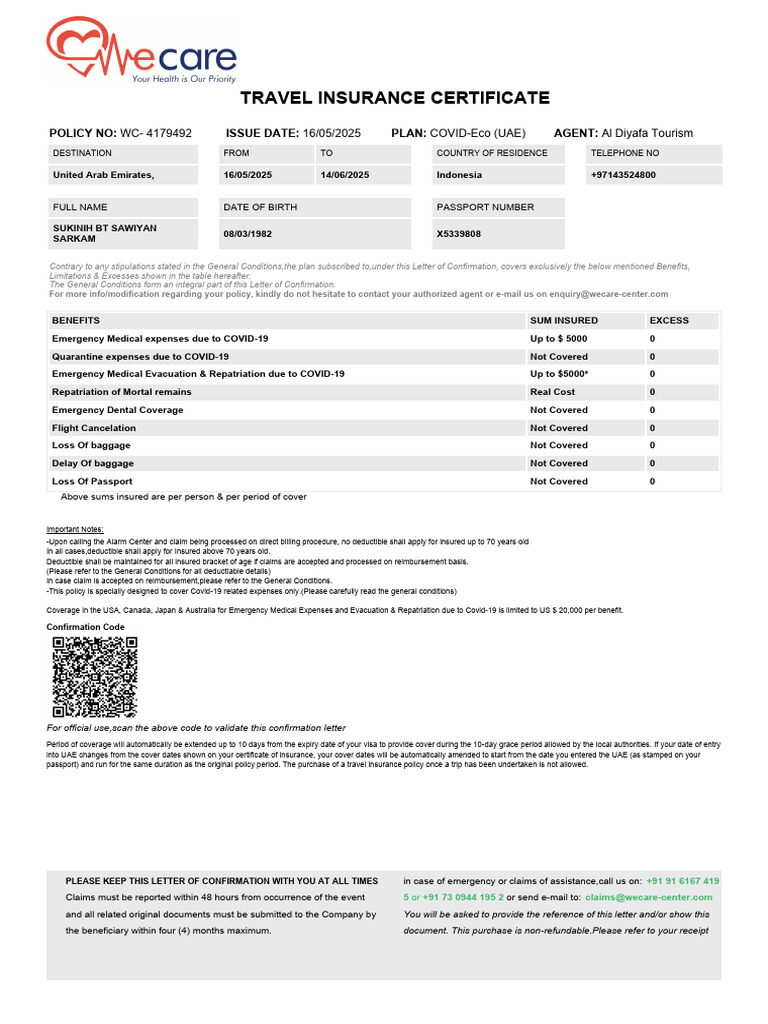 Sukinih BT Sawiyan Sarkam | PDF | Deductible | Insurance