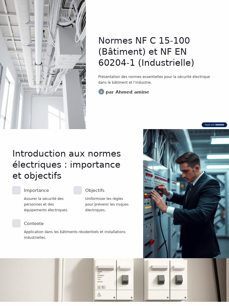 Normes NF C 15-100 et NF EN 60204-1 | PDF | Sécurité