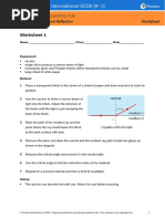 Light Reflection and Refraction Practical | PDF | Reflection (Physics ...